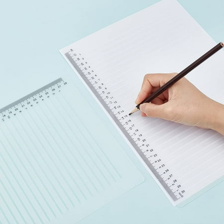 AMIJOUX 2PCS Straight Line Stencil Template Ruler, 30cm Spacing Line ...