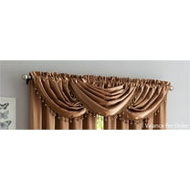 Bridget Crushed Satin Valance with Beaded Trim, Sage Green - Walmart.com