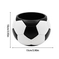 Eqslft Resin Soccer Ball Popcorn Bucket, Novelty Snack Bowl, Reusable ...