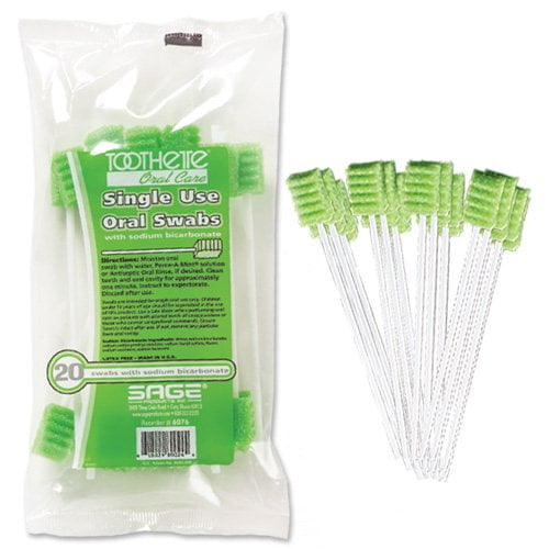 Toothette Plus Oral Swabstick Foam Tip Sodium Bicarbonate Sodium ...