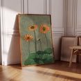 Affixzi Vintage Orange Flower Poster, Botanical Garden Wall Art Decor ...