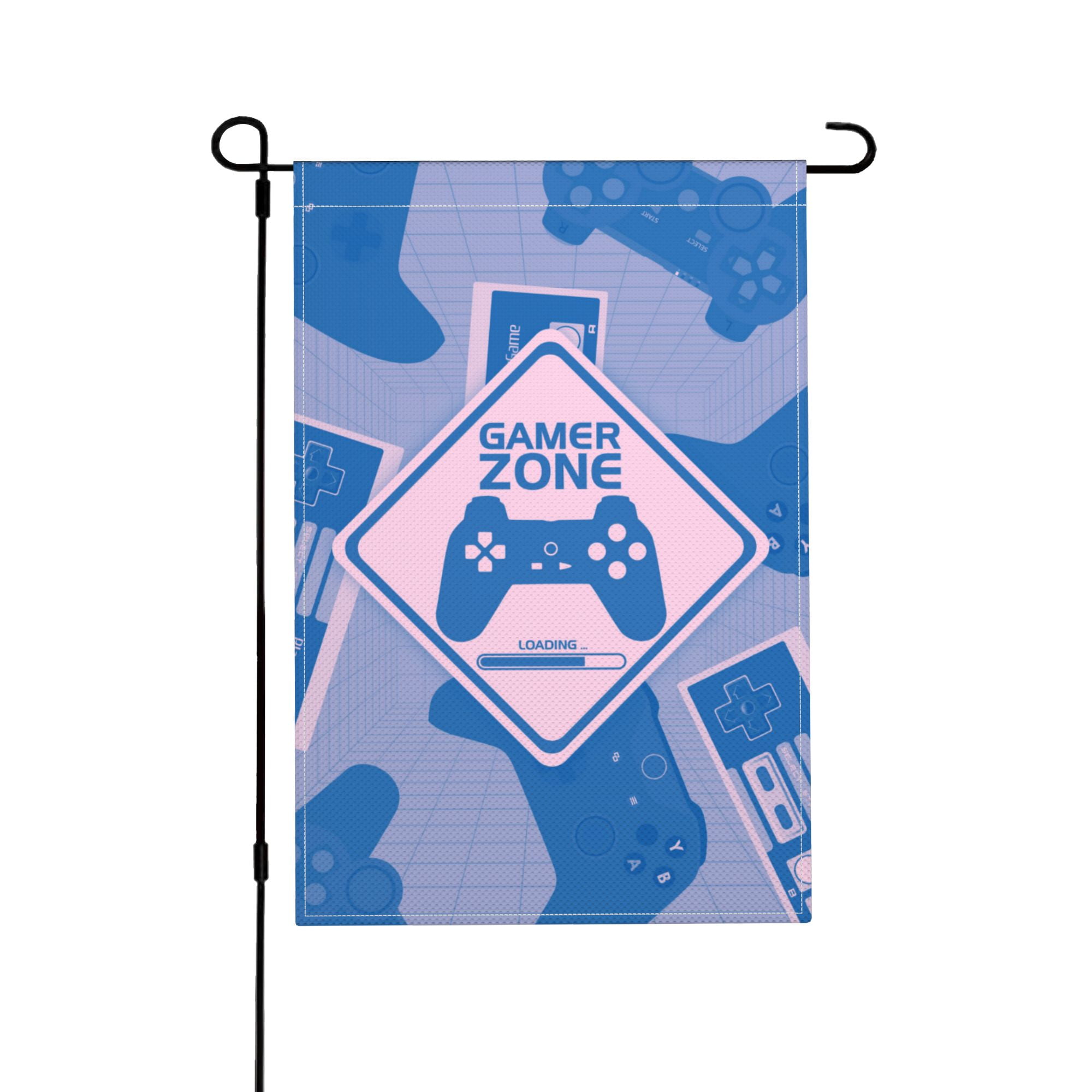 TEQUAN Gamer Zone Play Games Garden Flags, 18 x 12 inch Double Sided ...
