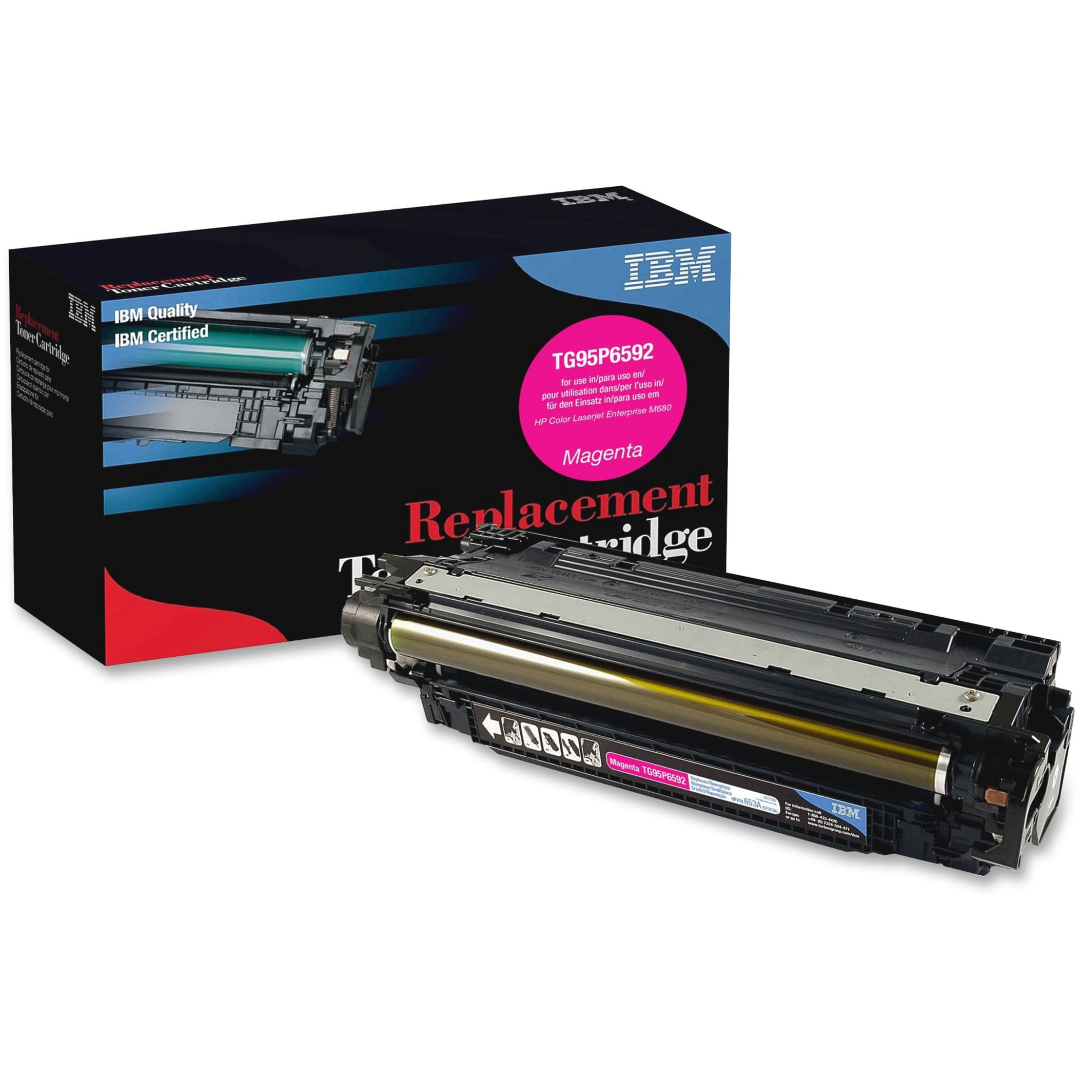 IBM, IBMTG95P6592, Remanufactured HP 652A/653A Toner Cartridge, 1 Each ...