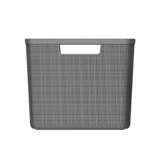 Curver Jute Large Grey Plastic Storage Basket - Walmart.com