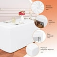 4 Pack White Fitted Tablecloth, Open Back Fitted Table Cloths for 8 ...