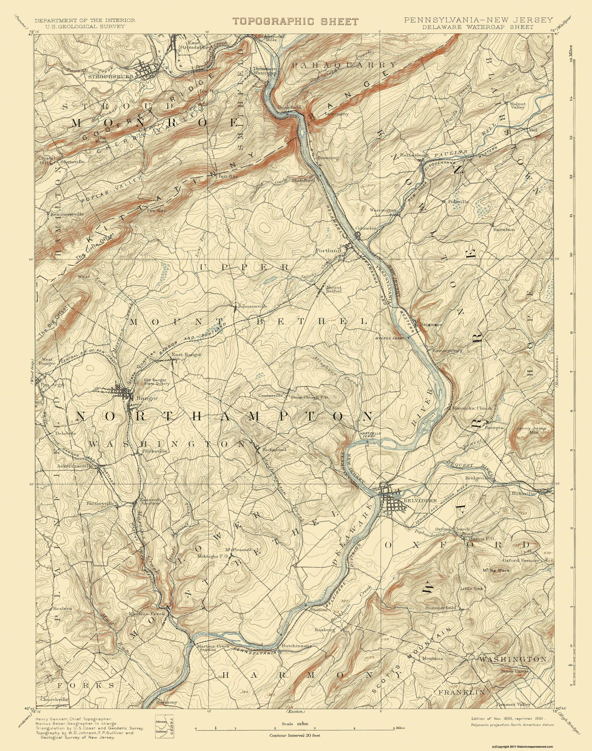 Contour Map Of Pennsylvania