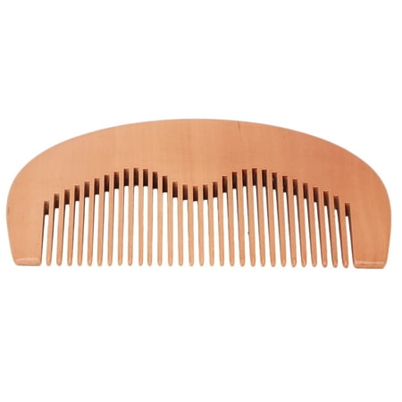 Wooden Comb, Massage Function Portable Rounded Corner Beard Wood Comb ...