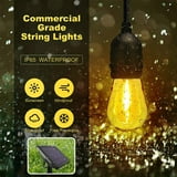 48FT Solar-Powered Outdoor String Lights With 15 Lights Commercial ...