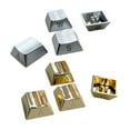 WINDLAND Zinc Alloy WASD Keycaps Gold/Silver Finish Side Engraving ...