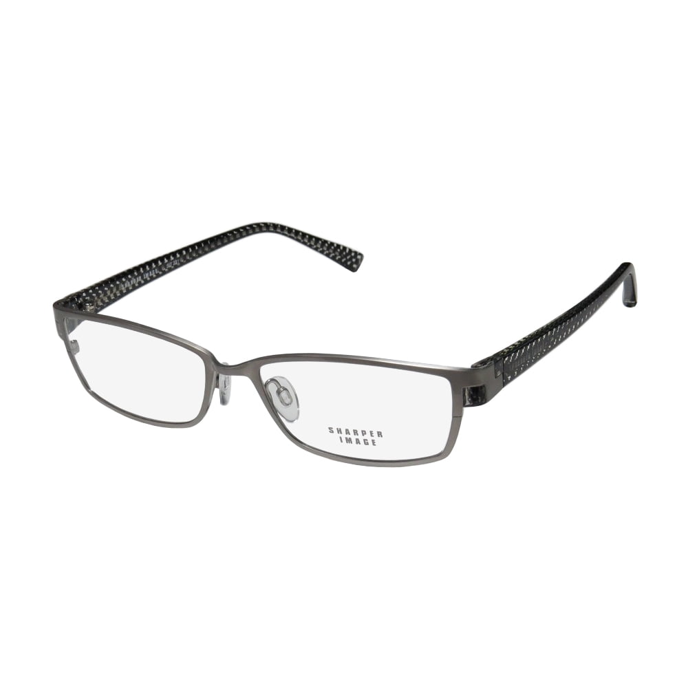 New Sharper Image Sit 231 Menswomens Cat Eye Full Rim Silver Black Clear Cat Eye Hip