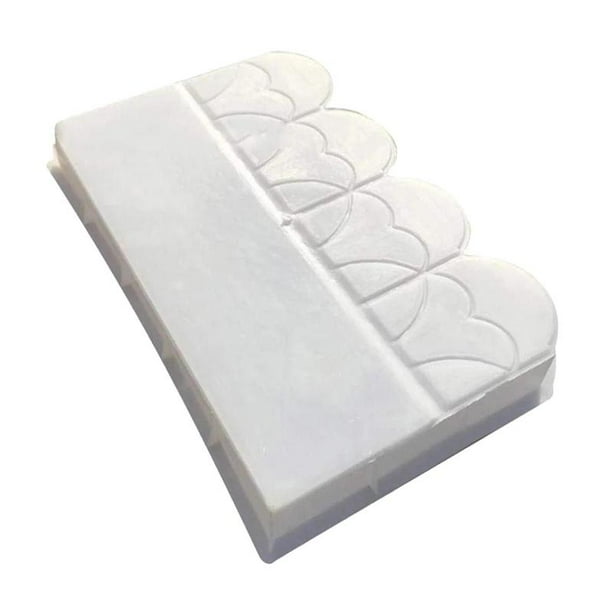 White Concrete Cement Garden Fence DIY Fish Pond Flower Bed Path Pave ...