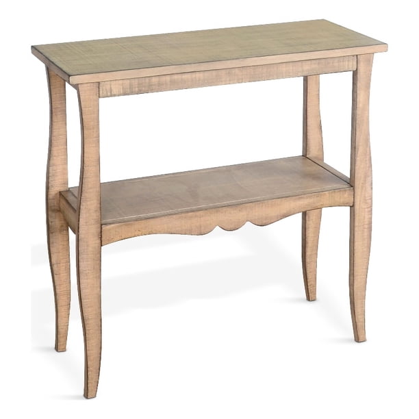 Sunny Designs Marina Oak Beach Pebble Solid Wood and Veneers Side Table ...