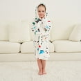 Kids Boys Hooded Robe Navy Blue Bathrobe Soft Fuzzy Bathrobe for Boys 2 ...