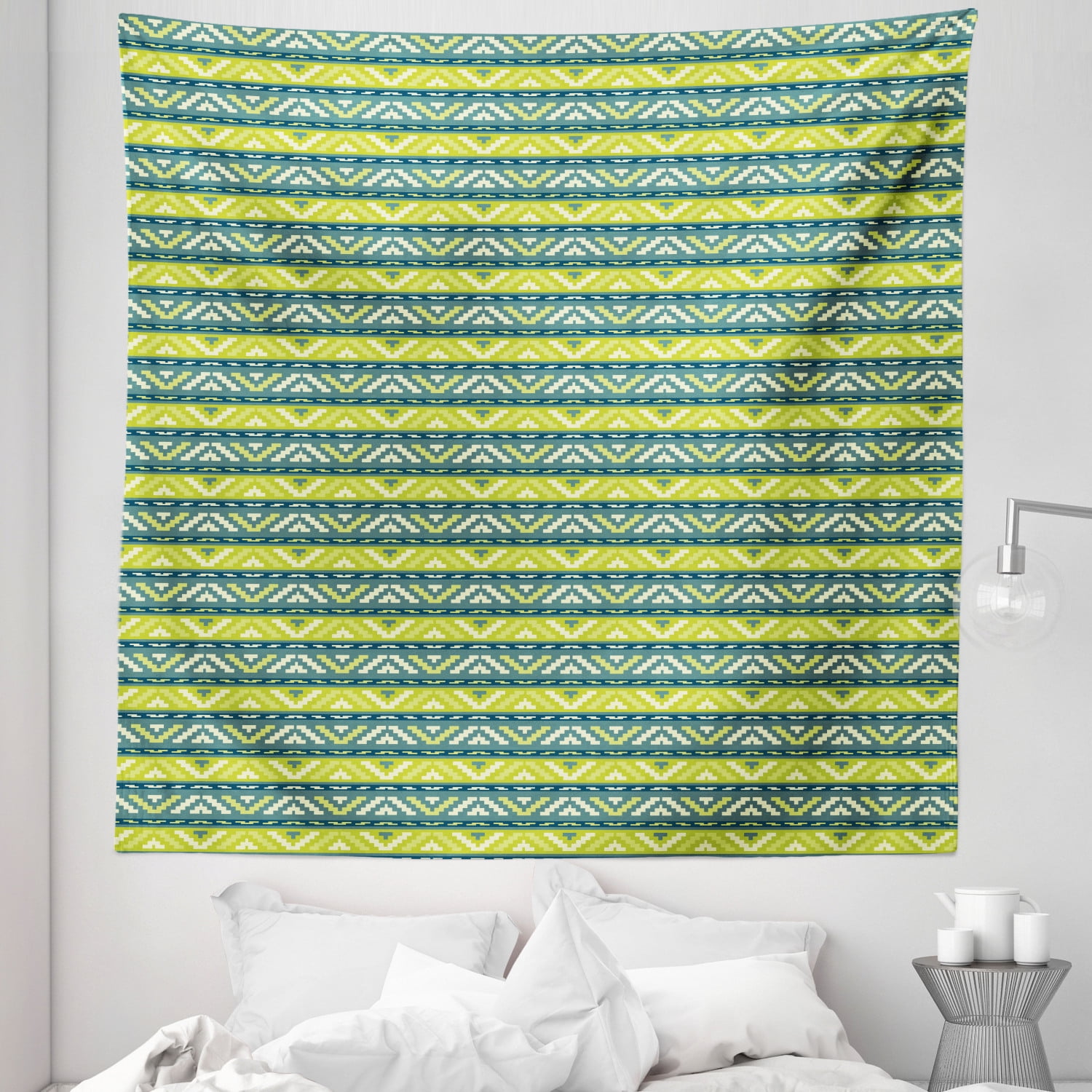 Ethnic Tapestry, Illustration of Geometric Shapes Natural Tone Design ...