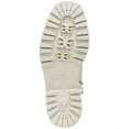 SAM EDELMAN Womens Ivory Lace Water Resistant Lug Sole Lue Round Toe Block Heel Zip-Up Leather ...
