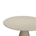 Pemberly Row Indoor / Outdoor Round Stone Dining Table in Beige ...