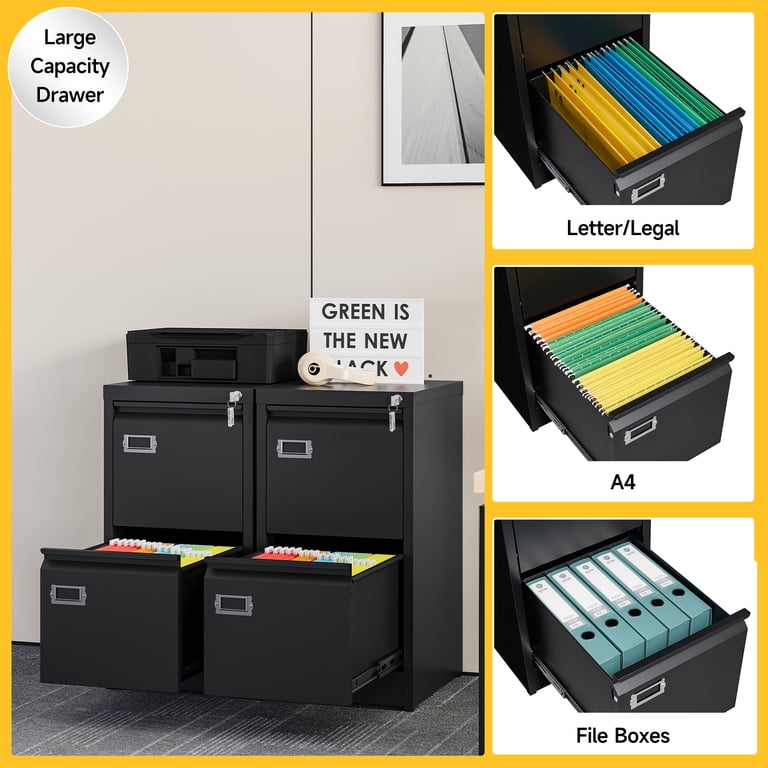 2 Drawer Metal File Cabinet