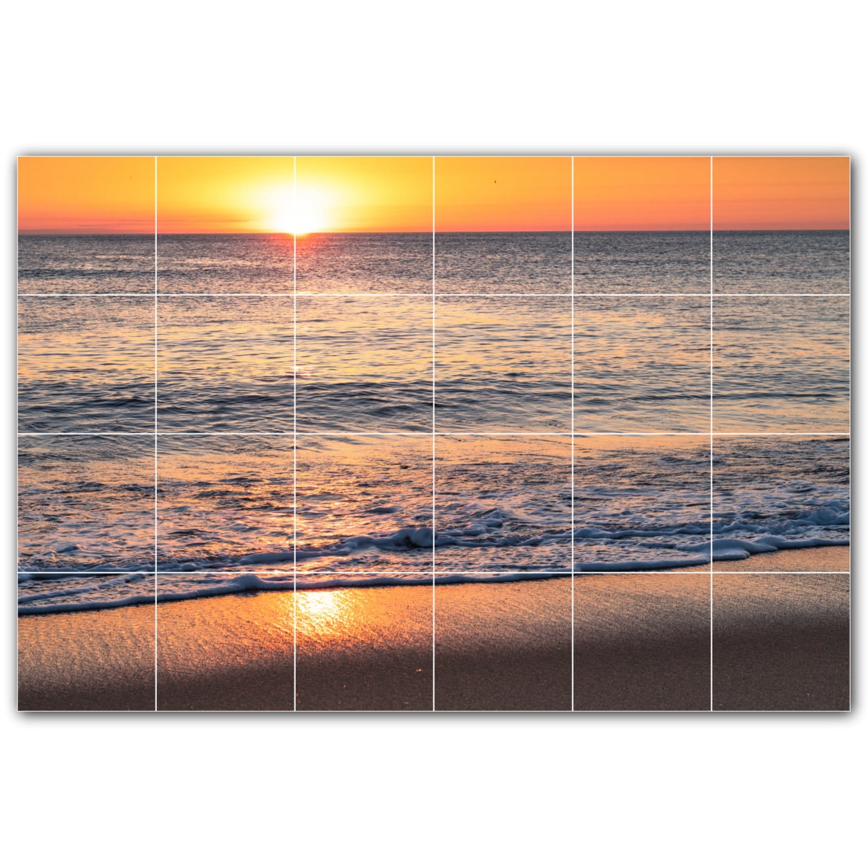 Picture-Tiles.com: Sunset Ceramic Tile Wall Mural WAL500998-64L. 48"W x ...