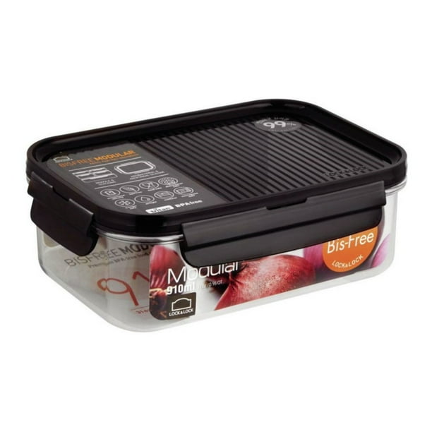Lock & Lock Contenedor Hermético Modular BISFREE 910 ml LOCK & LOCK LBF404 | Bodega Aurrera en línea