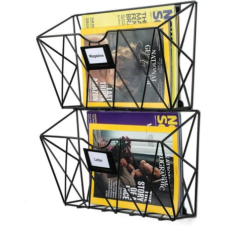 Samstar Stackable Wire Wall File Holder, Wall Mount Hanging Wall File ...