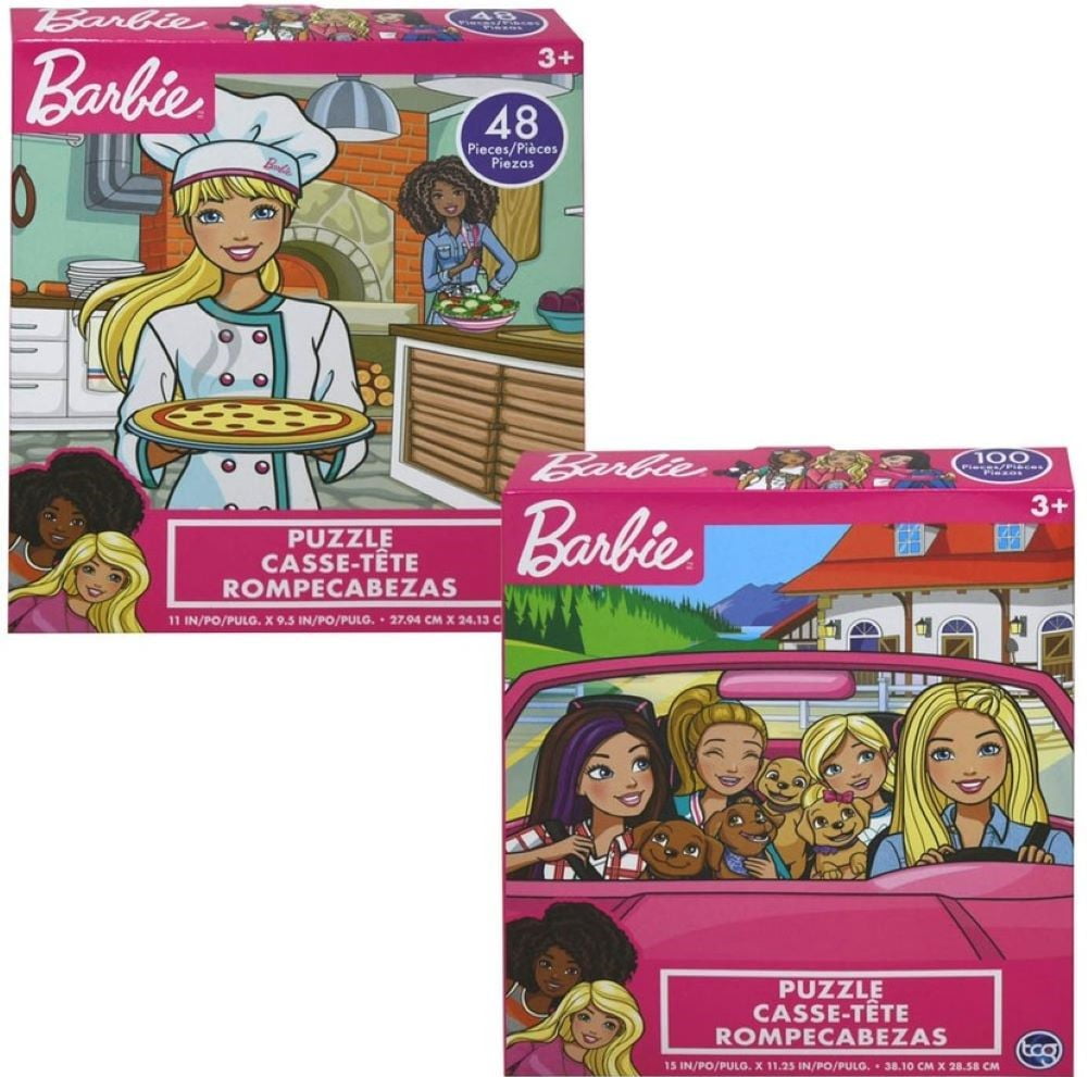 2-Pack Barbie Jig Saw Puzzle 48pc & 100 - Walmart.com