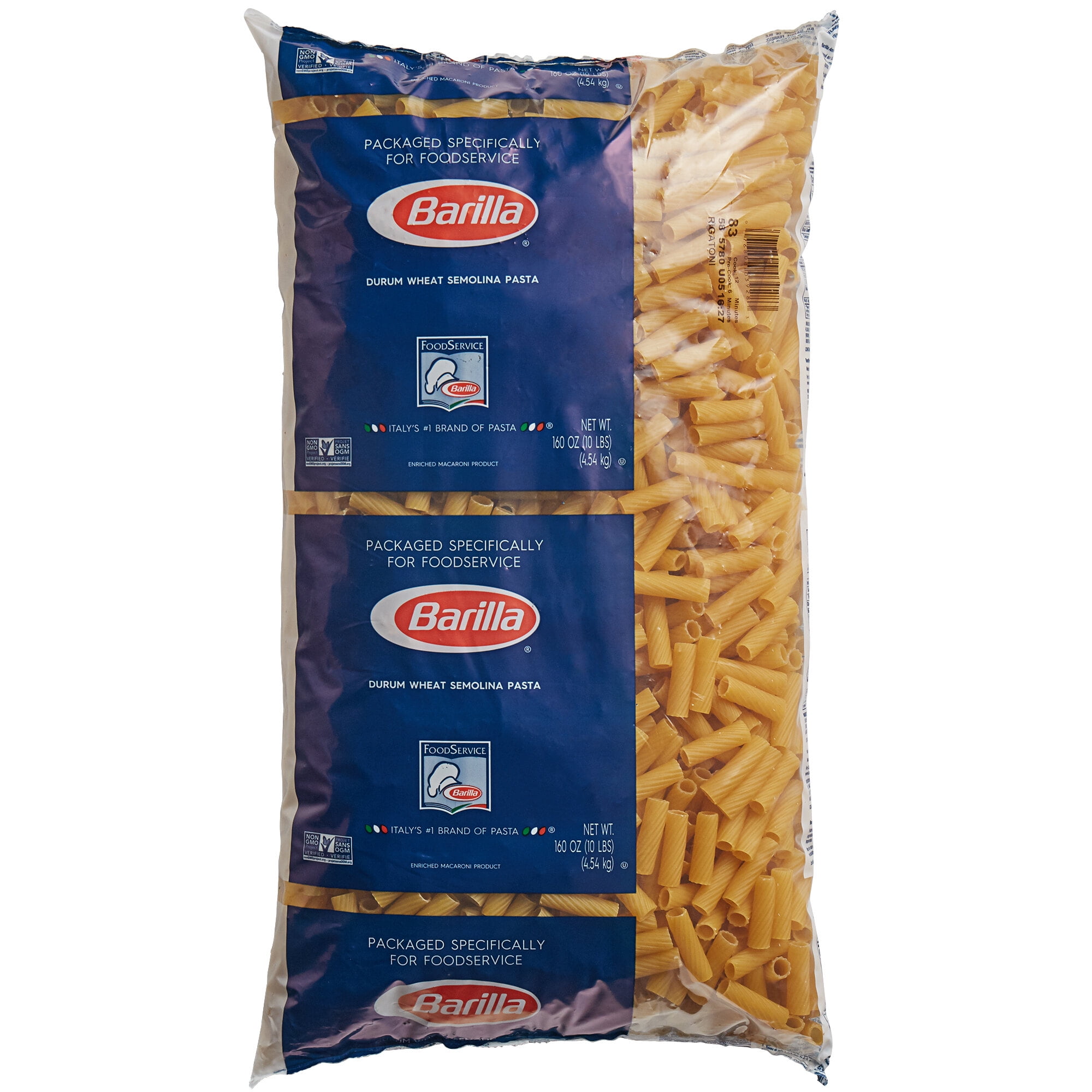 Barilla 20 Lb. Rigatoni Pasta 20 Lbs