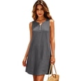 CIENVNSTG Summer Dresses for Women 2026 Vacation V Neck Short Sleeve ...