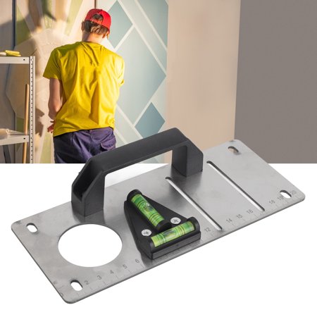 Ruler With Outlet Cutout Tool, Stainless Steel Measuring Ruler ...