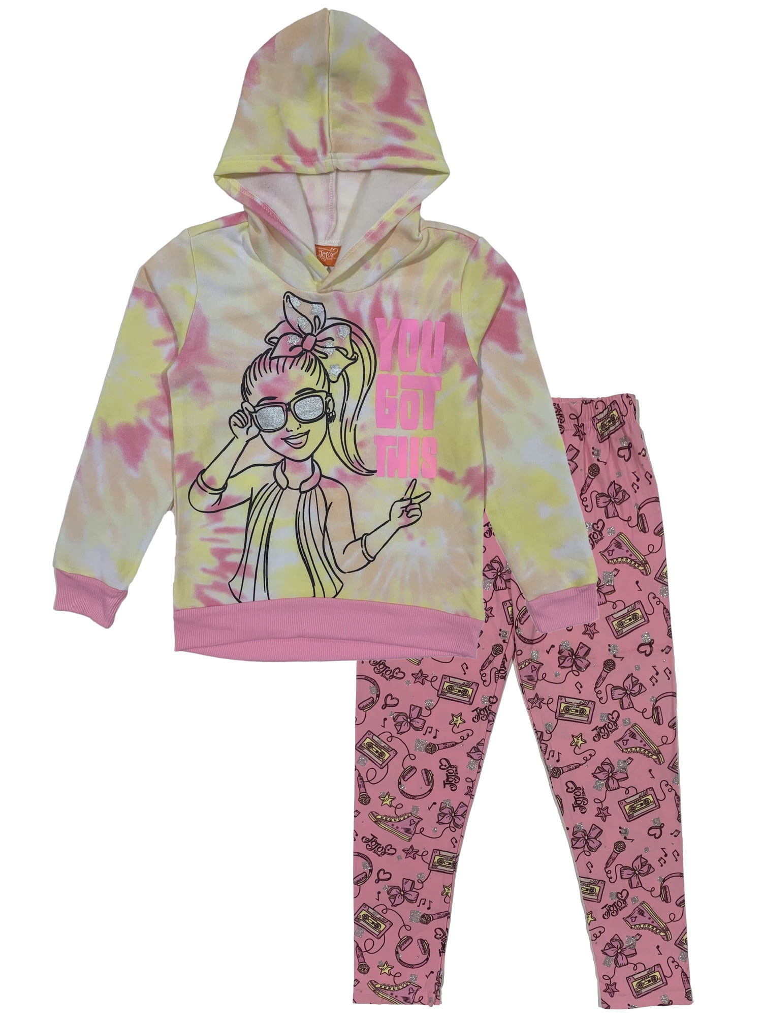 JoJo Siwa Girls' Pullover Hoodie and Leggings Set, Sizes 7-12 - Walmart.com