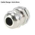 PG9 Cable Gland 4-8mm Wire Hole Waterproof Metal Joint Adjustable ...
