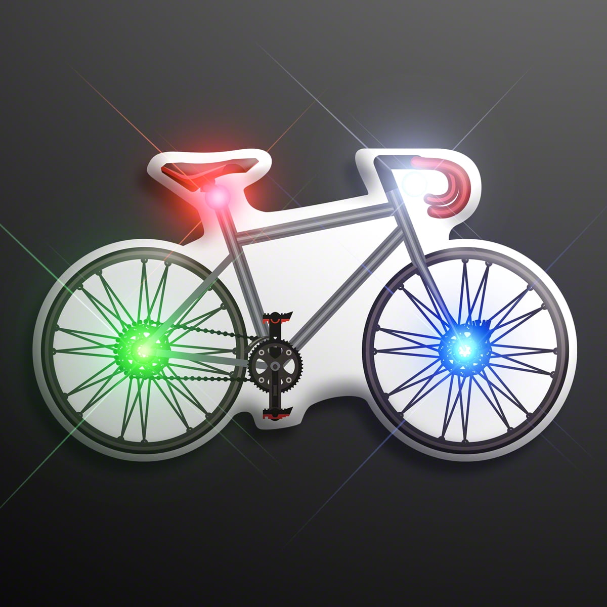 FlashingBlinkyLights Light Up LED Bicycle Flashing Lapel Pins - Walmart.com
