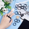 16Pcs 8 Size 201 Stainless Steel Grooved Finger Ring Settings Ring Core ...