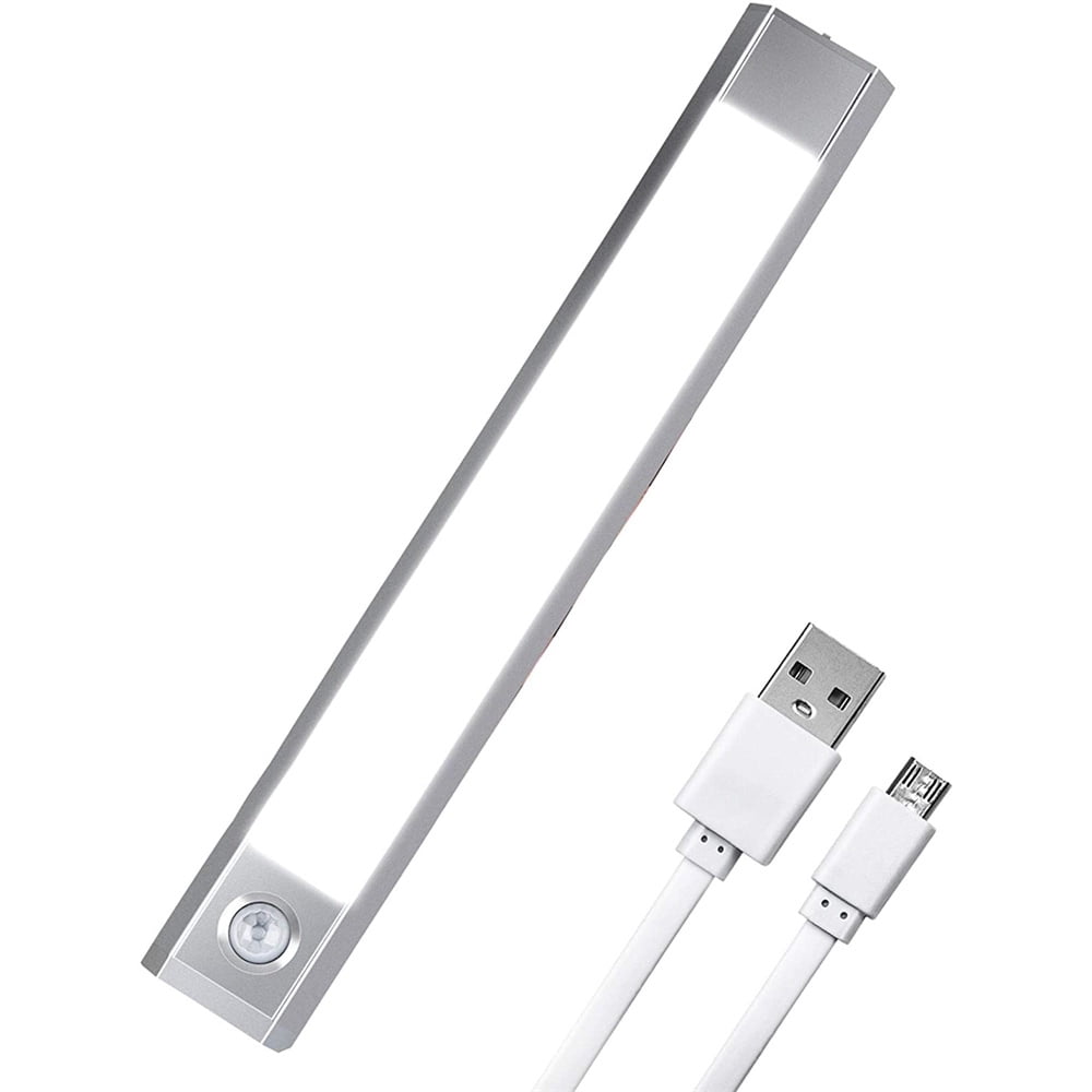 JUNWELL Motion Sensor Wardrobe LED Light -USB Rechargeable Battery ...