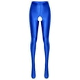 Iiniim Womens Oil Glossy Footed Leggings Nylon Spandex Tights Opaque