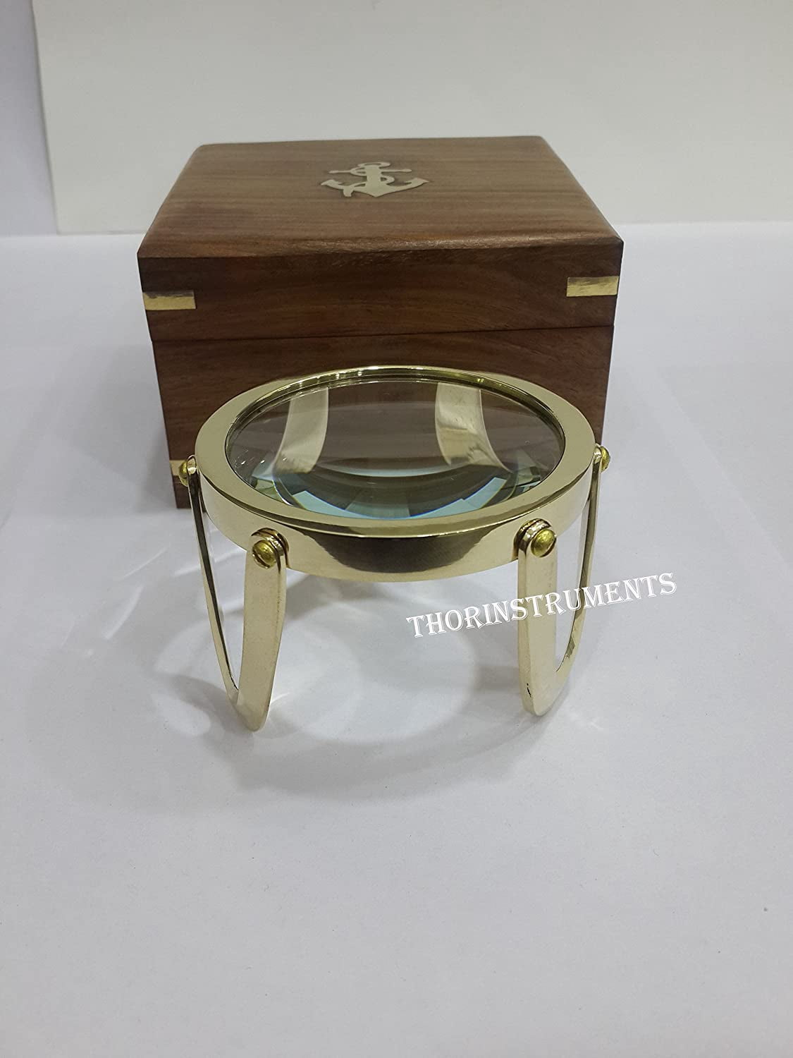 Nautical Collectible Gift Brass Desk Marine Magnifying Glass Map Reader ...