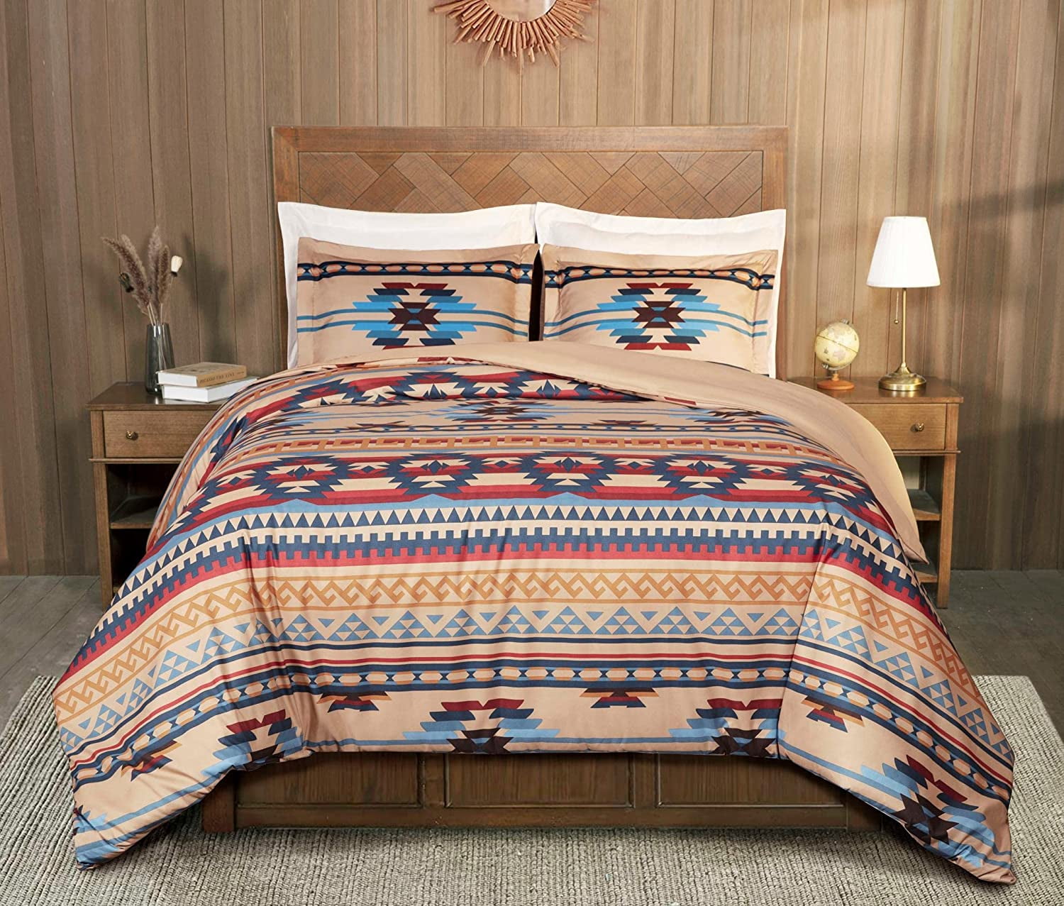 Chezmoi Collection Casper 3-Piece Southwestern Geometric Comforter Set ...