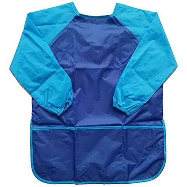 Waterproof Painting for Children, Kids Art with Long Sleeve 3 Pockets ...