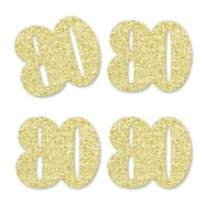 Big Dot of Happiness Adult 80th Birthday - Gold - Birthday Party Circle ...
