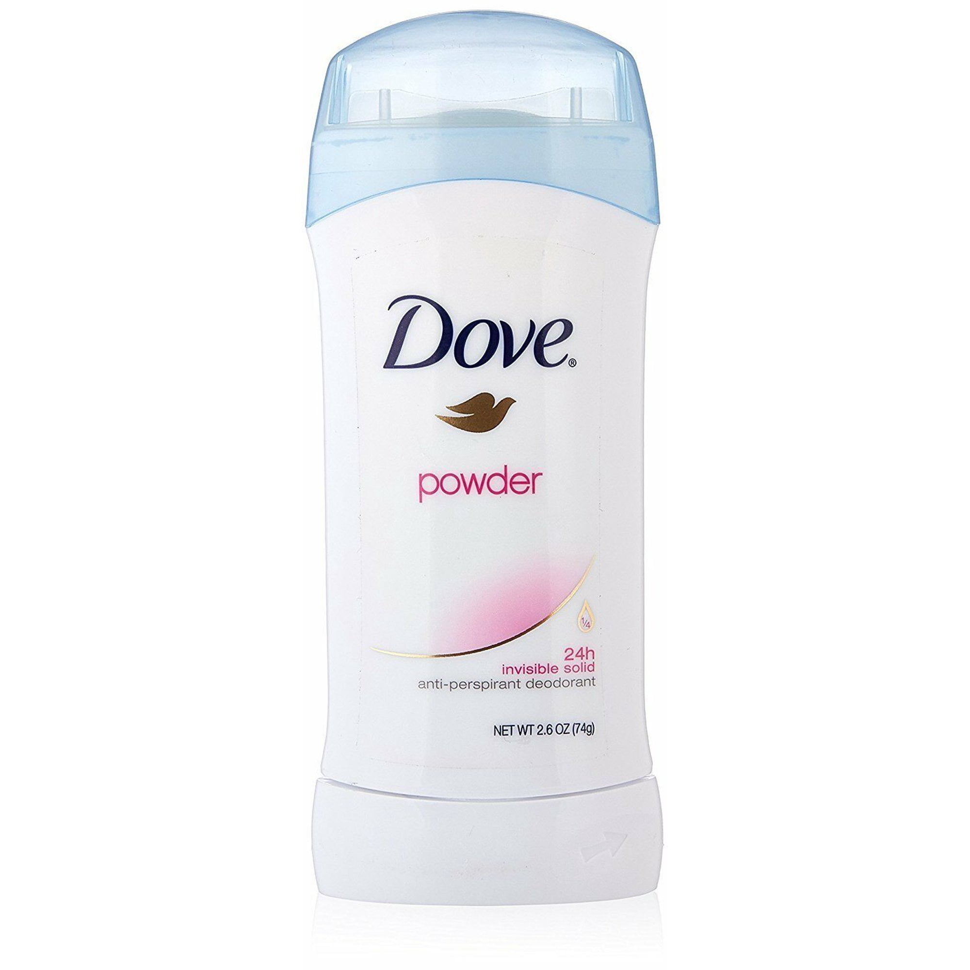 Dove Powder Invisible Solid Antiperspirant Deodorant 2.6 oz, Pack of 2 ...