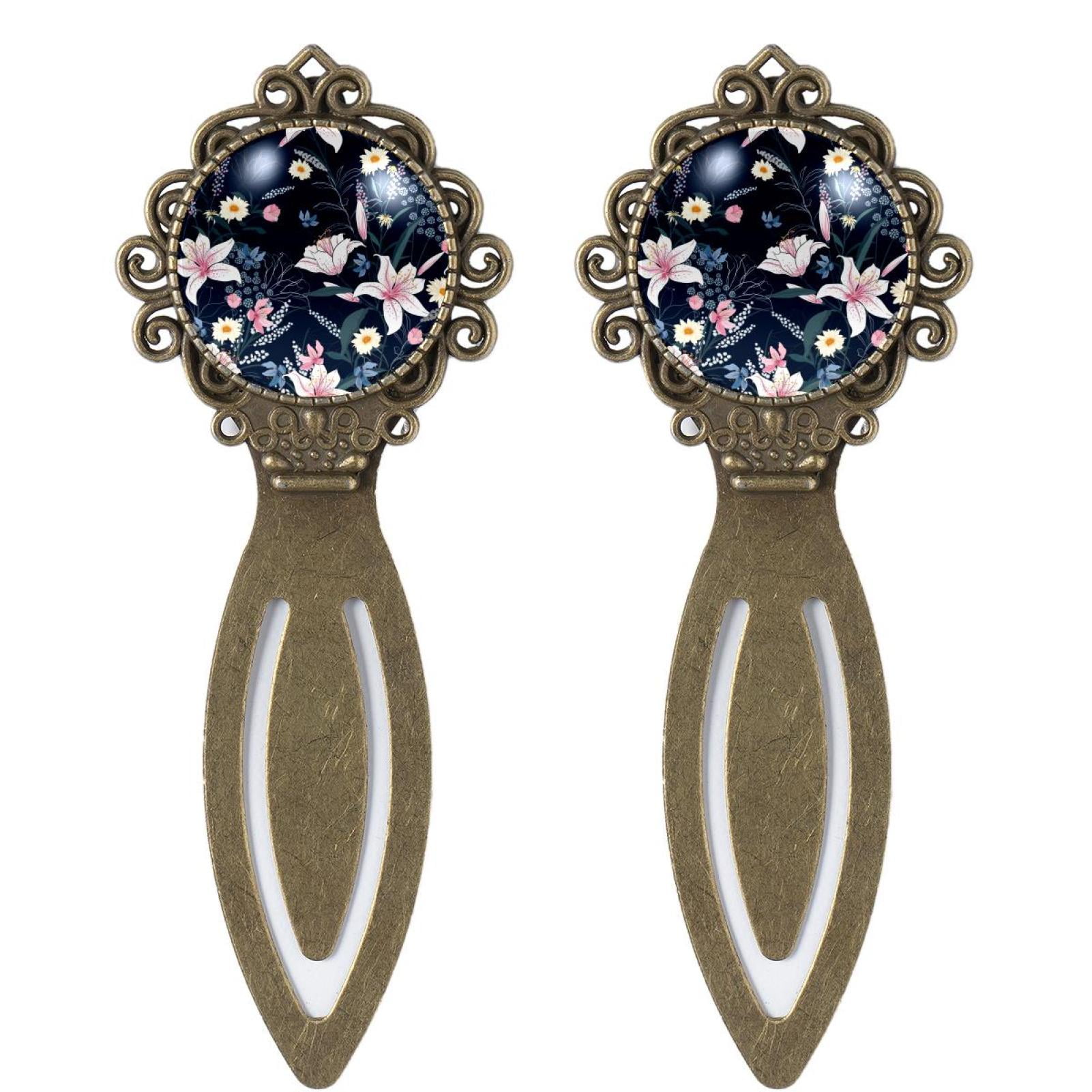 Bookmark Gift Box Set Vintage Bookmarks Page Holder with Crystal Glass ...