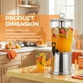 Beverage Dispenser with Stand, 2 Gallon Stainless Steel Drink Dispenser ...