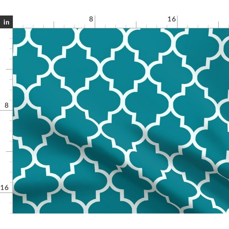 Teal Quatrefoil Pattern