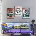 3 Pieces Video Game Canvas Wall Art Born to Game Forced to Work Quotes ...