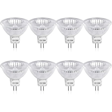 50w Gu5.3 Mr16 Dimmable Halogen Bulb, Dc 12v Low Voltage 2 Pin Base ...