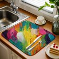 Abstract Oil Painting Pattern Dish Drying Mats for Kitchen Counter ...