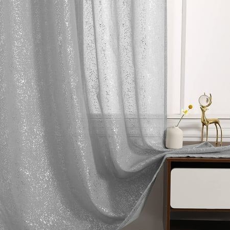 Silver Curtains 72 Inch Length - Chic Silver Grey Window Curtains for ...
