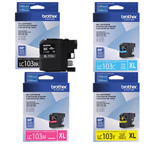 ~Brand New Original BROTHER LC103 INK / INKJET Cartridge Set Black Cyan ...