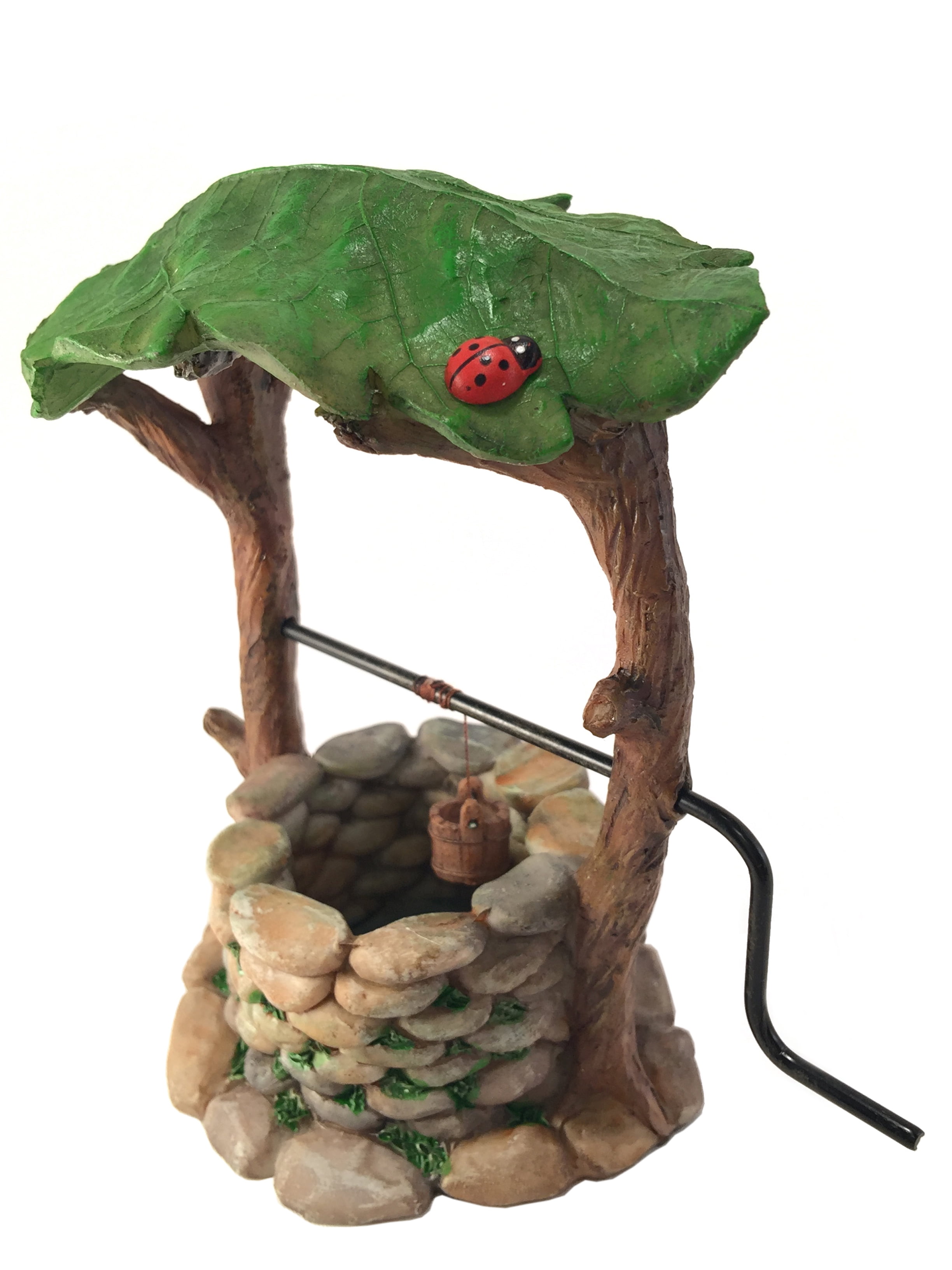 Miniature Wishing Well with Movable Handle and Water Bucket for Garden ...