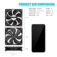 2-Pack 120mm Fan DC 12V Computer Fan 120mm x120mm x 25mm 2-Pin High ...