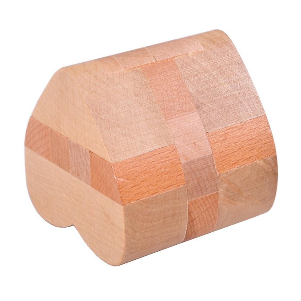 3D Luxury Wooden Brain Puzzle Teaser Kongming Lock for Teens and Adults ...